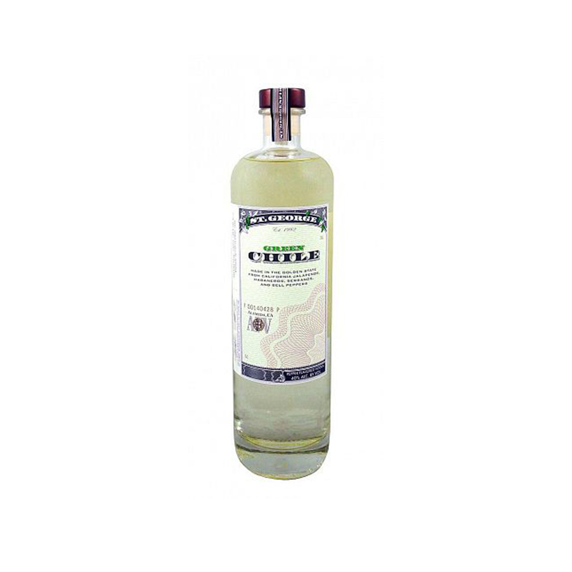 St George Green Chili Vodka - 750ML – Holiday House Liquor